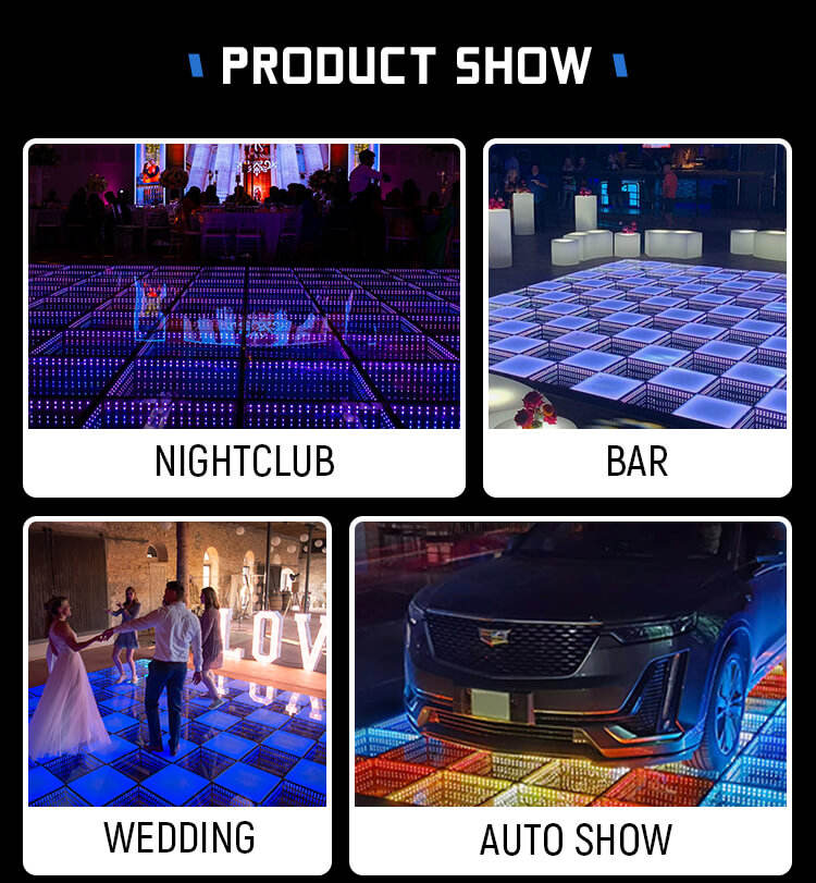 Stage Decoration up Lighted Disco Panel 3d Magnetic LED Dance Floor
