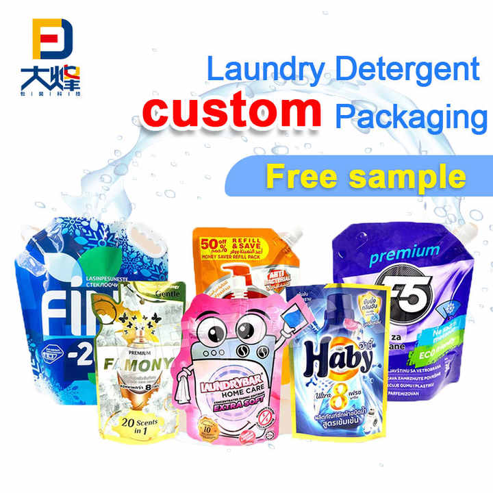 1l 2l Doypack Spout Liquid Laundry Packaging Plastic Bag for Detergent ...
