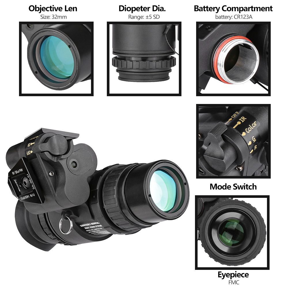 PVS-18 Night Vision Monocular PVS-18 Monocular Vision Night NVG PVS 18 ...