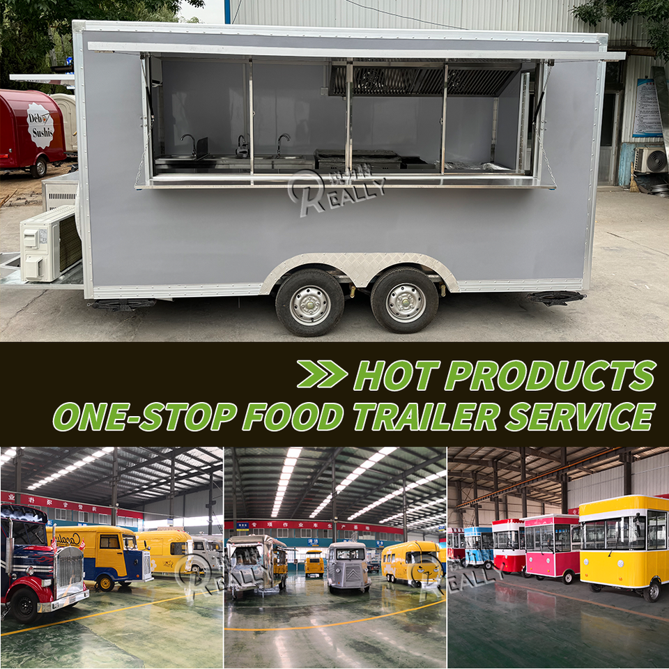Mobile Food Trailer BBQ Concession Food Carts and Food Trailers Factory ...