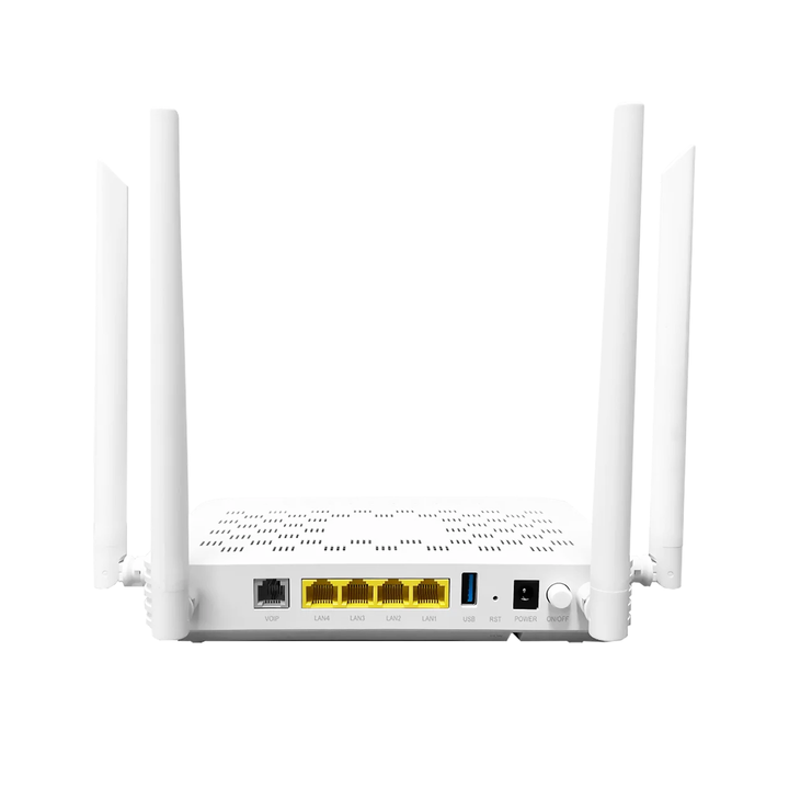 WIFI6 DUAL BAND ONU 3000Mbps 4GE+POT+USB+WIFI 5dB 2.4G&5G English ...