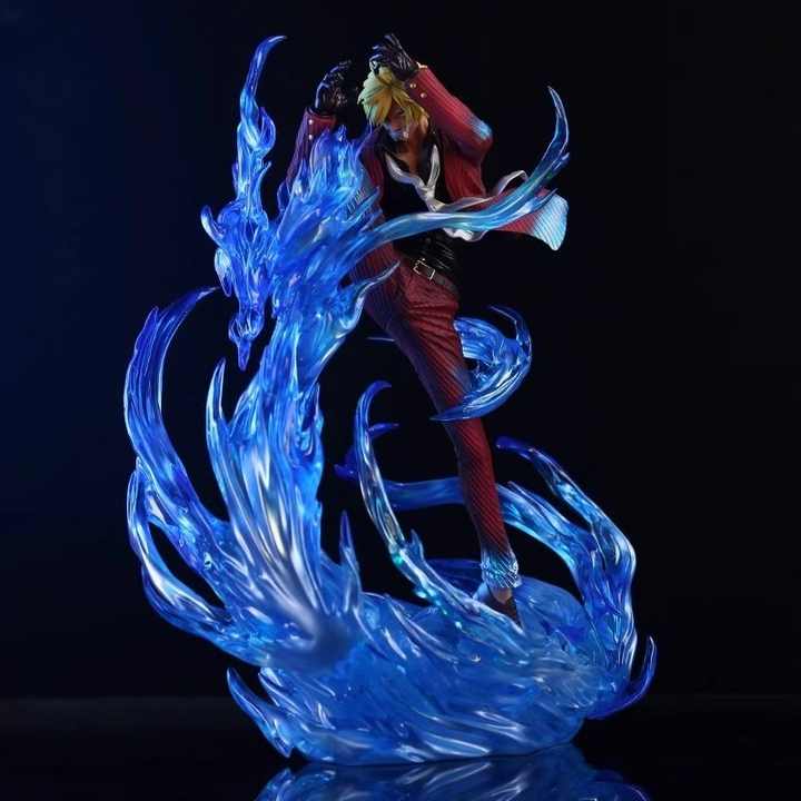 1 Piece PVC Figure Onigashima Awakening Sanji Demon Wind Leg GK Statue ...