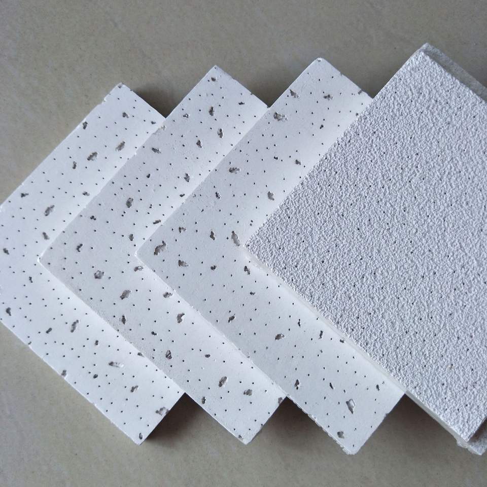 Modern Decorative Mineral Wool Ceiling Tiles Pinhole Fissured Pattern ...