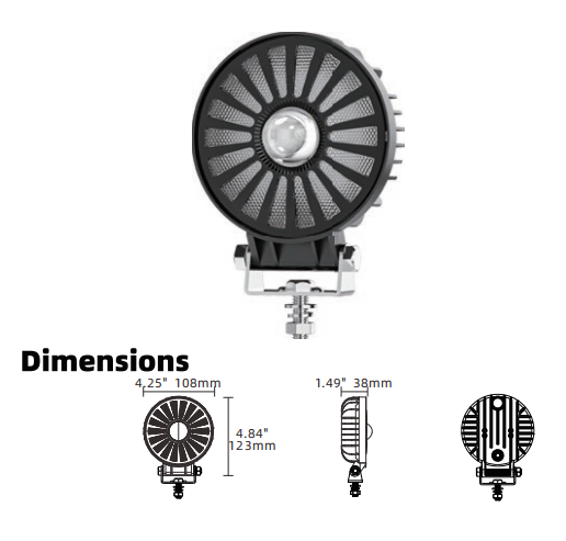 Advanced Multi-Color RGB 4500LM LED Work Light for Modified Overlanding ...