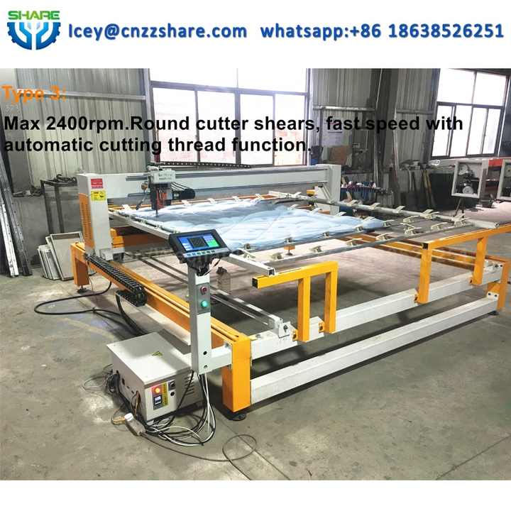 Automatic Long Arm Single Needle Quilting Machine CNC Bedcover One Head ...
