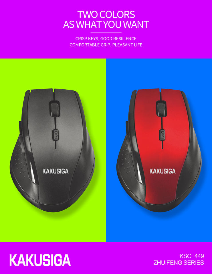 KAKUSIGA Wireless Mouse - Ergonomic Design & Gaming DPI