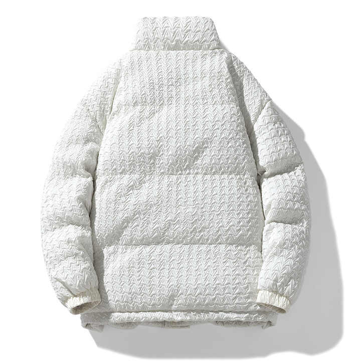 Winter Leisure Cotton-Padded Jacket for Men Women Solid Color with ...