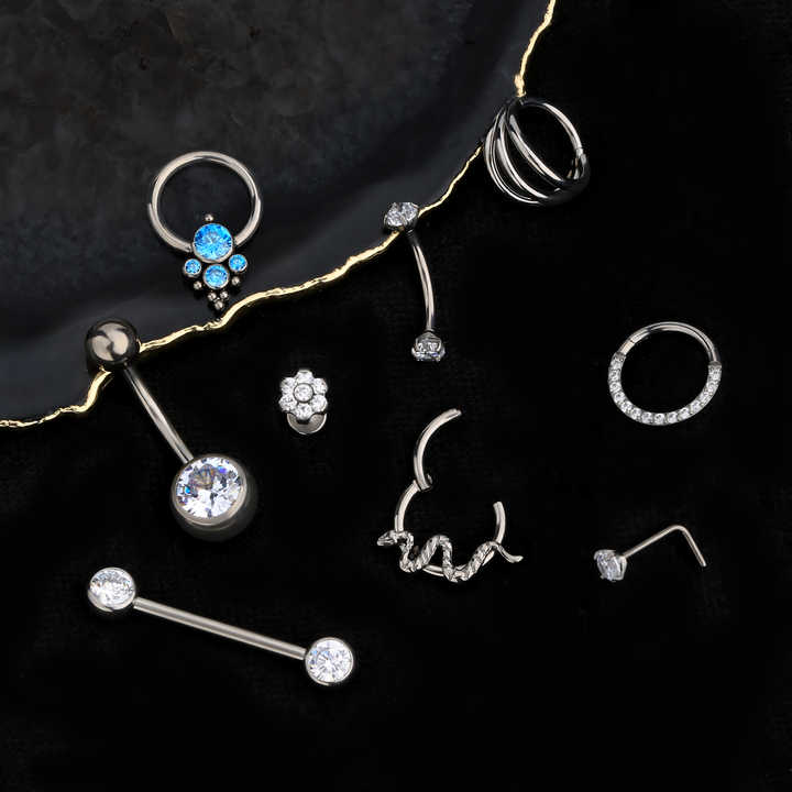 g23 sterile medical grade astm f136 belly button labret navel titanium ...