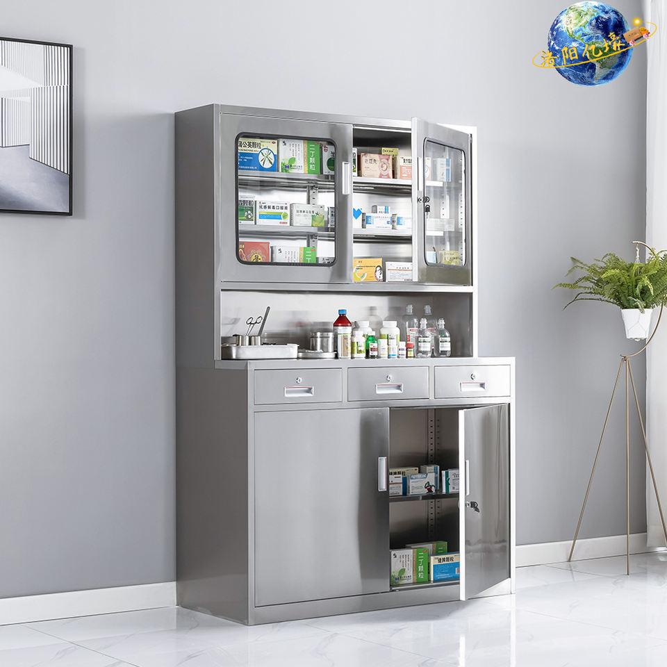 Modular Stainless Steel Medical Instrument Cabinet with Locking Drawers ...