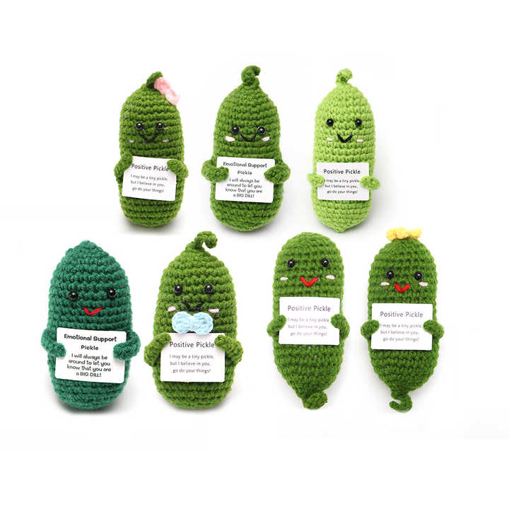 Crochet Toys - Positive Affirmation Cards & Pickle Dolls
