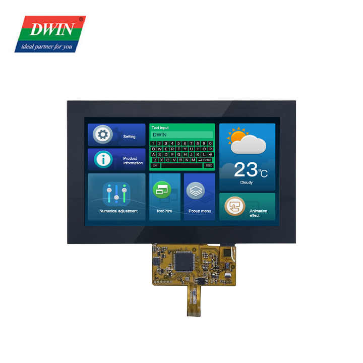 DWIN 7 Inch LCD Module 800*480 TTL Working with Arduino STM ESP HMI COF Structure Touch Panel ...