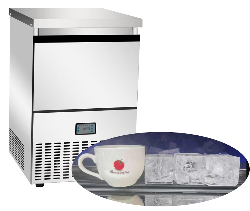 Stainless Steel Automatic Ice Machine Nugget Machine Ice Water and Ice ...