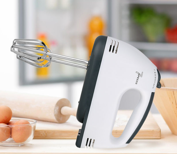 Dough Mixer - 7-Speed Electric Egg Beater with Stainless Steel
