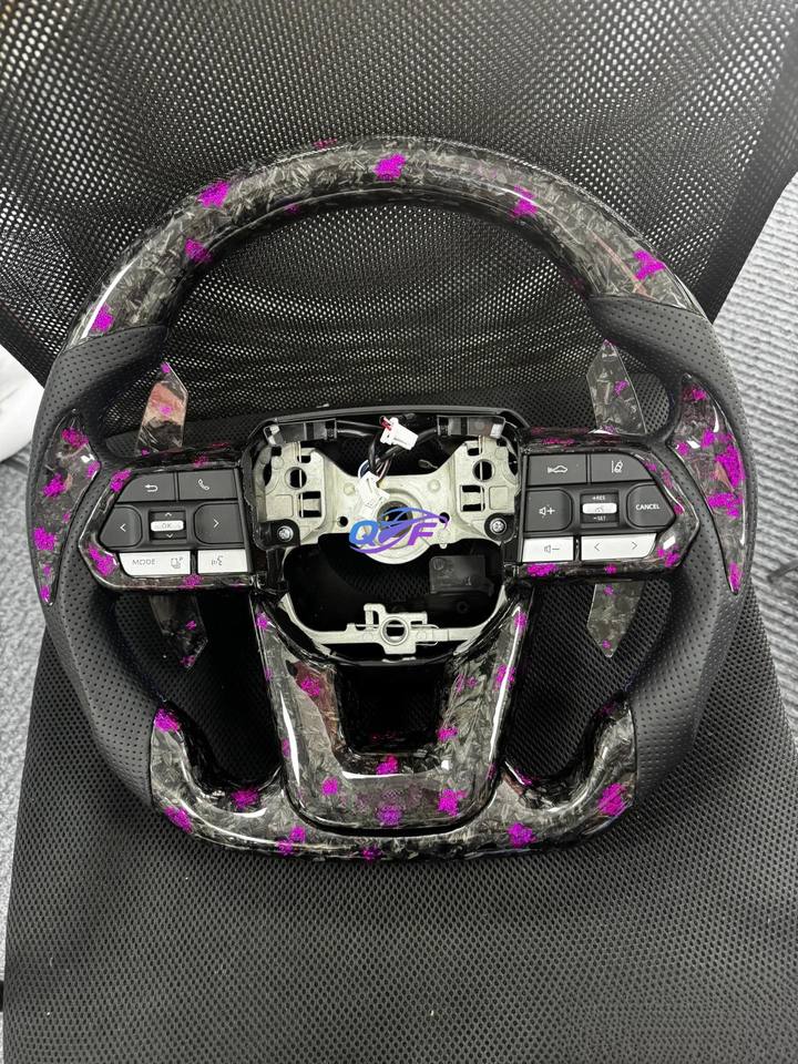 Purple Carbon Fiber Steering Wheel for Toyota With Multifunctional ...