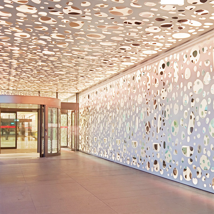 Modern House CNC Laser Cut Perforated Aluminum Facade Panel Metal ...