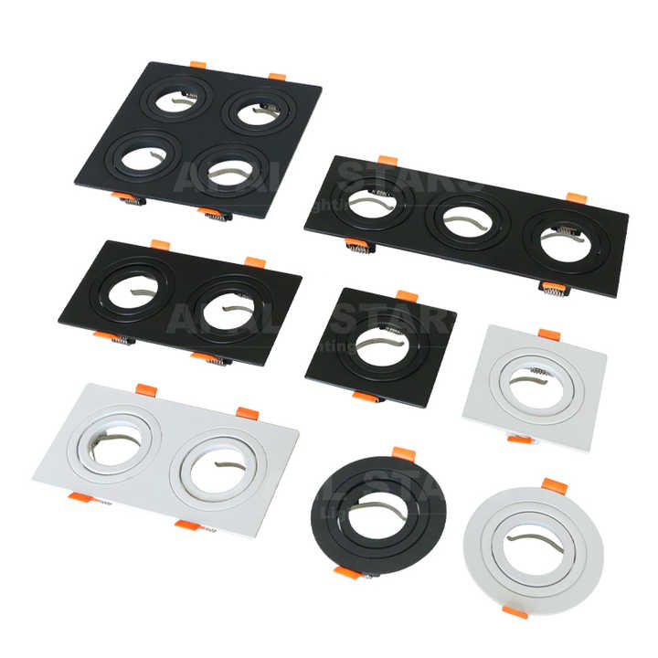 Bingkai Lampu LED Downlight Tersembunyi Bulat Persegi, Lampu Spot COB ...