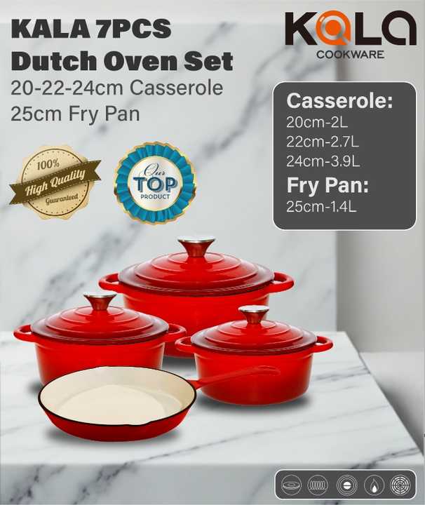 Cast Iron Enamel Cooking Pots - Sustainable & Durable