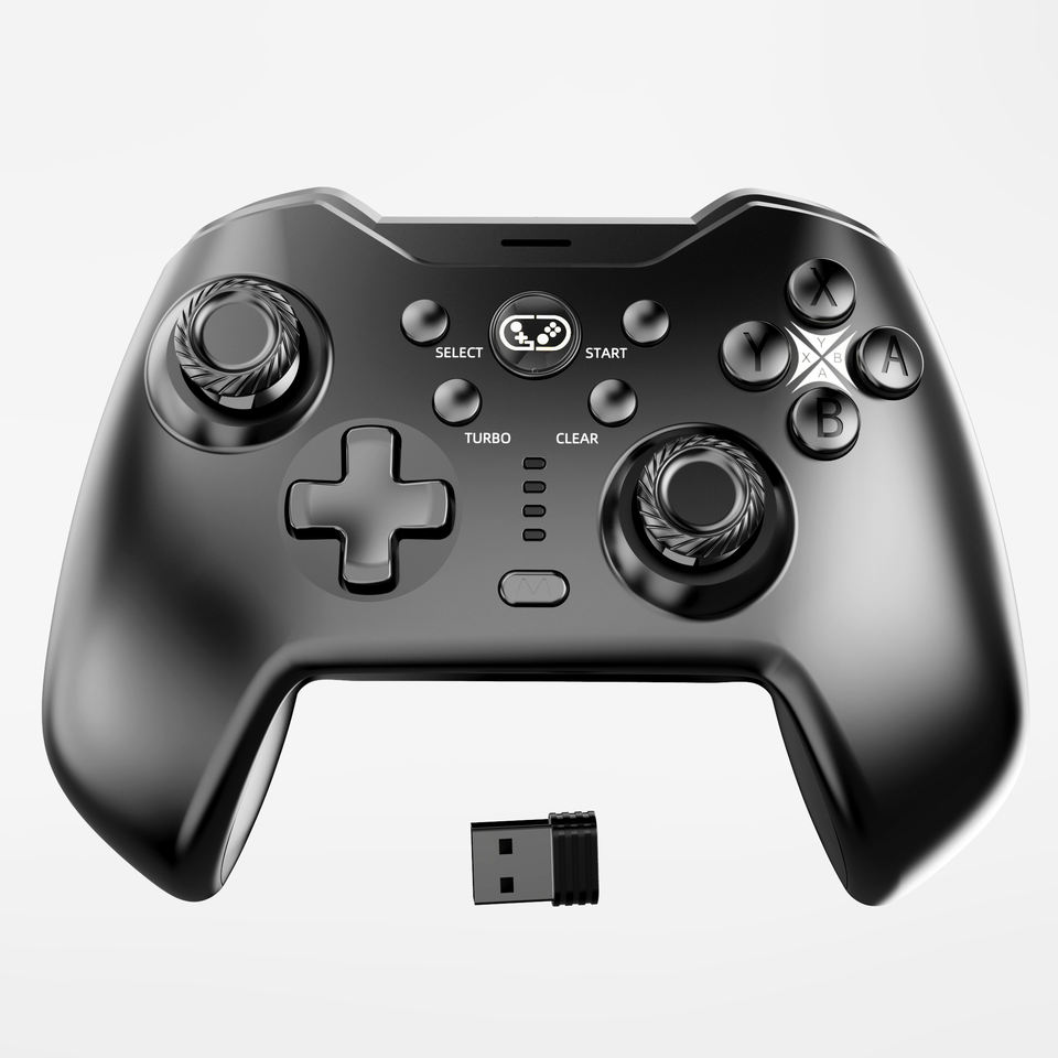 Wireless 2.4G Joystick Gamepad with Dual Vibration Vibration Motor ...