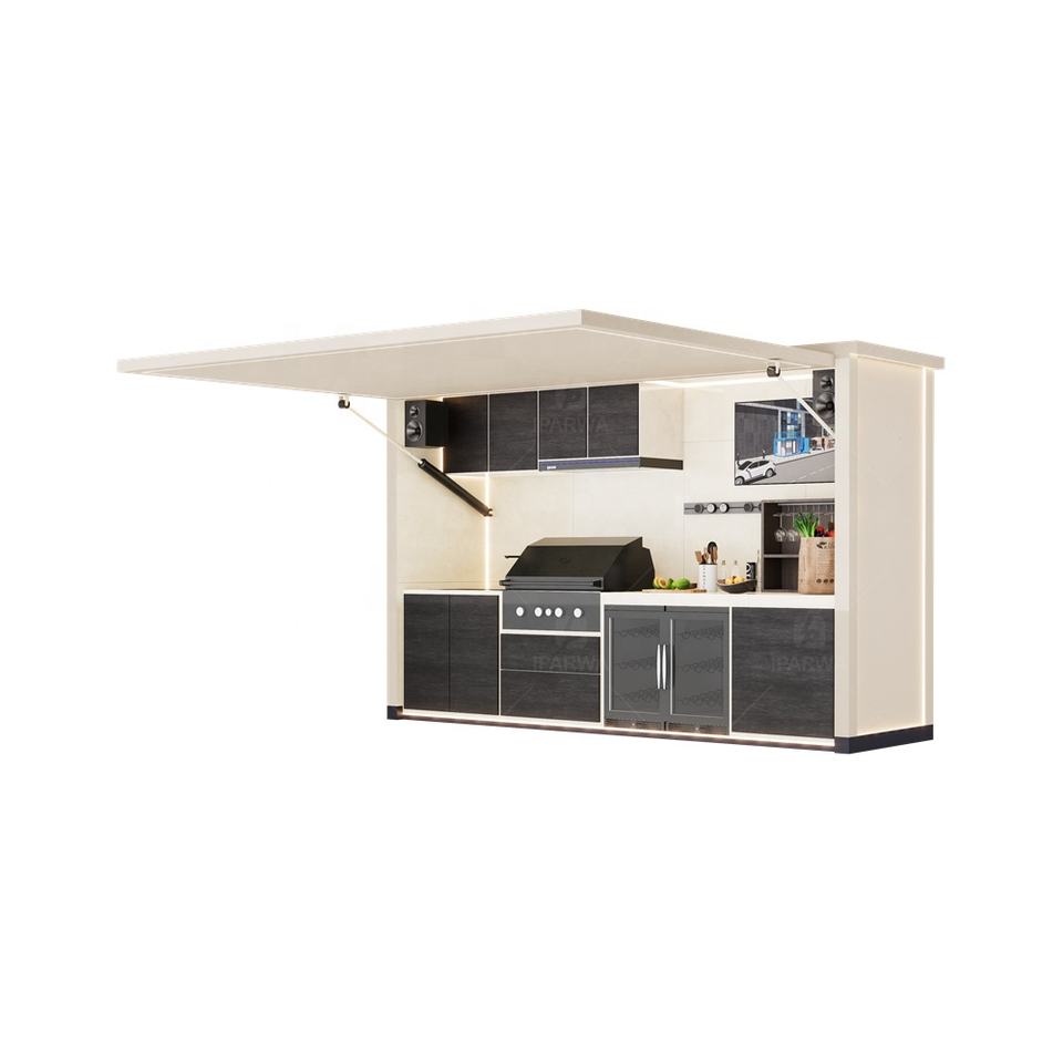 Outdoor Modular Kitchen Restaurant Backyard Enclosed Shelter with ...