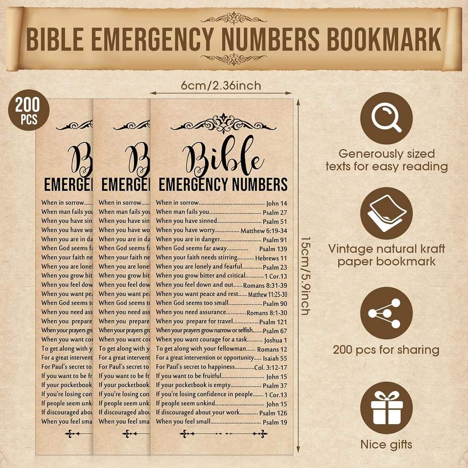 Christian Religious Bookmarks Bible Verse Church Welcome Gifts Sunday ...