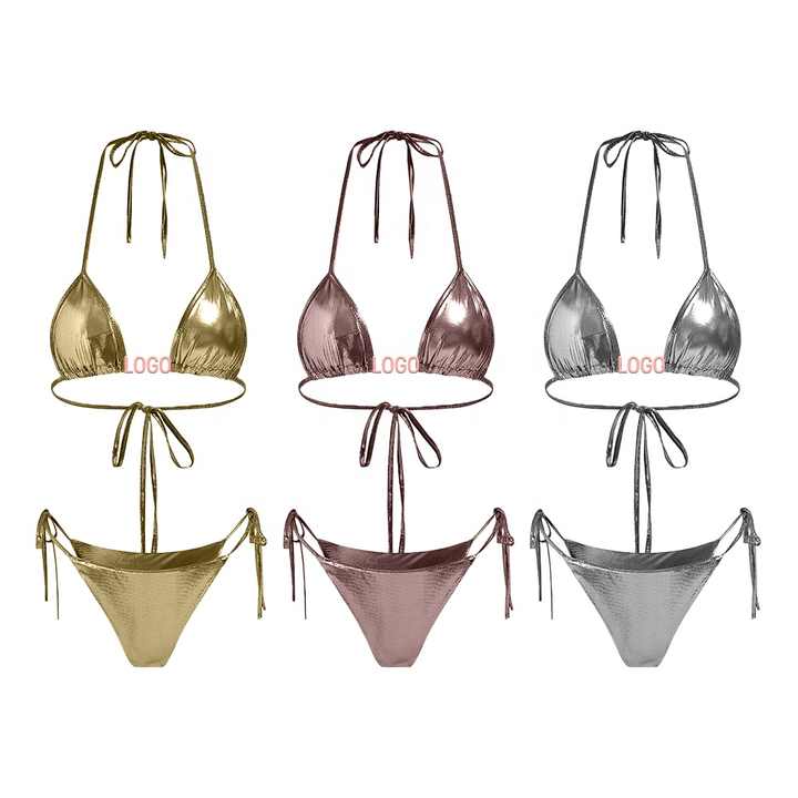 JSN Custom Metallic Swimsuits Metallic Logo Beachwear Bathing Suits for ...