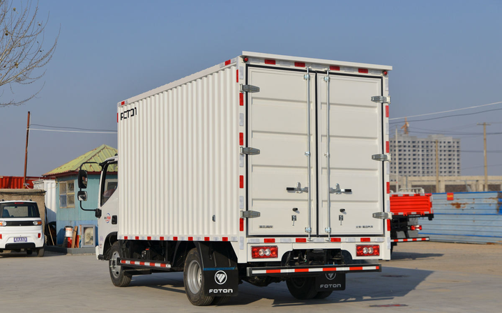 Foton Box Truck Euro2 Diesel 4x2 Manual Truck 6 Wheeler Cargo Van Mini ...