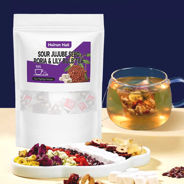 Sour Jujube Seed Poria Lily Herbal Pyramid Tea Bags 15 Sachets 5g Each ...
