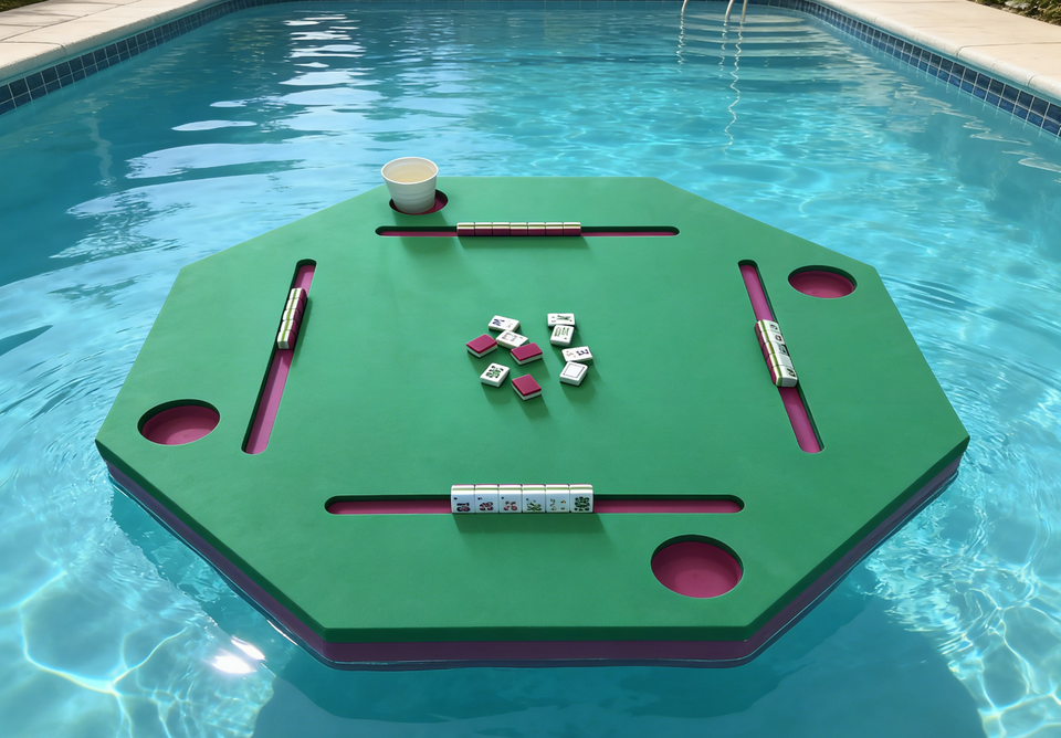 Modern Plastic Foldable Floating Domino Table Mat with Bag for Pool ...
