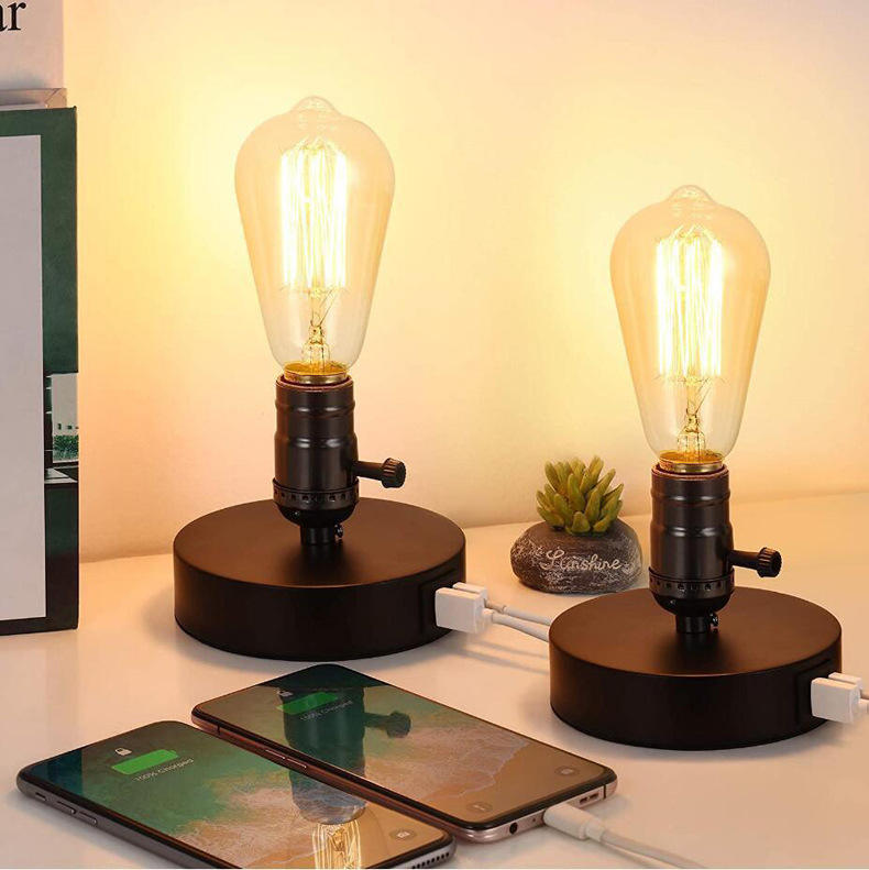 Nordic Retro E27 Fitting Table Lamp with Wood Dome Shade for Hotel ...