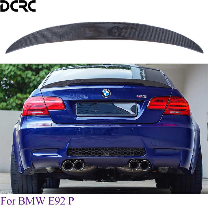 For BMW 3 Series E92 Coupe&E92 M3 P Style Carbon Fiber Rear Spoiler ...