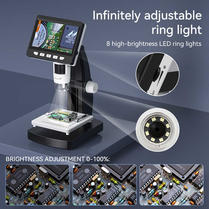 Inskam306 1000X 1080P HD Microscope Industrial LCD Digital Microscope ...
