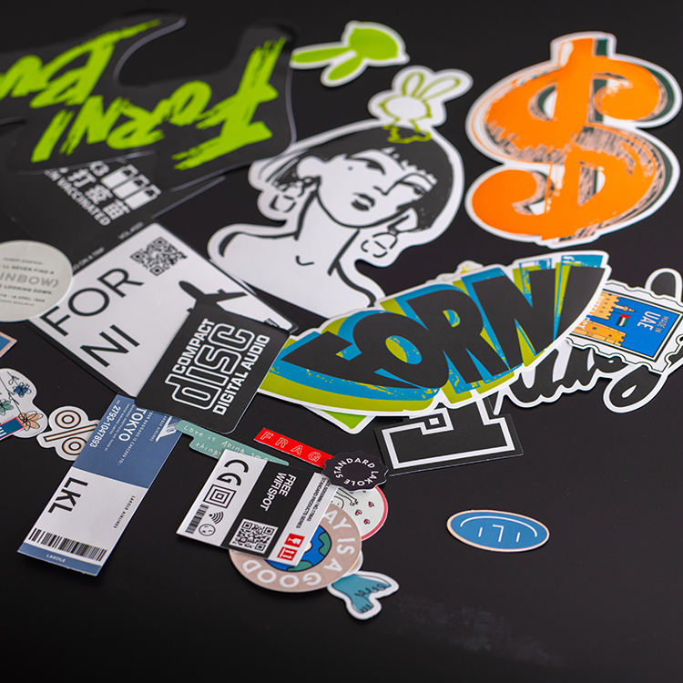 Custom Brand Logo Waterproof Die Cut Stickers Printing