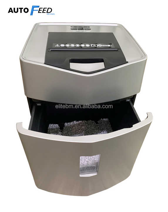 200 Sheets Auto Feed Paper Shredder 28L P5 Security Levels Commercial ...