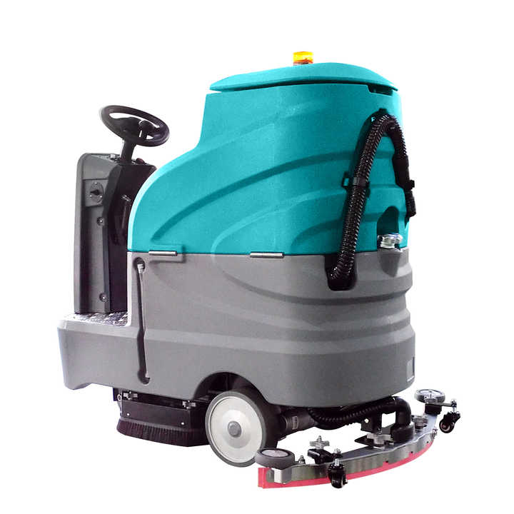 Ride On Floor Cleaning Machine Sweeper Scrubber Equipment Commercial Electric Floor Scrubber ...