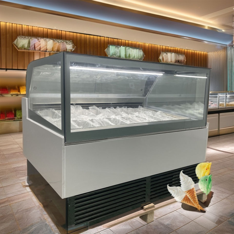 Ice Cream Showcase Display Freezer for Hotels and Restaurants Gelato ...