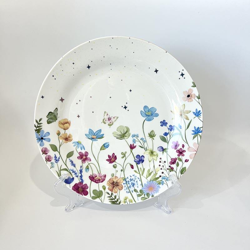 Modern Luxury Elegant Decal Flower 18PCS Ceramic Dinnerware Set ...