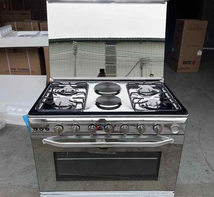 Factory Direct Self-contained Gas 4 Gas Head 2 Electric Oven Smart ...