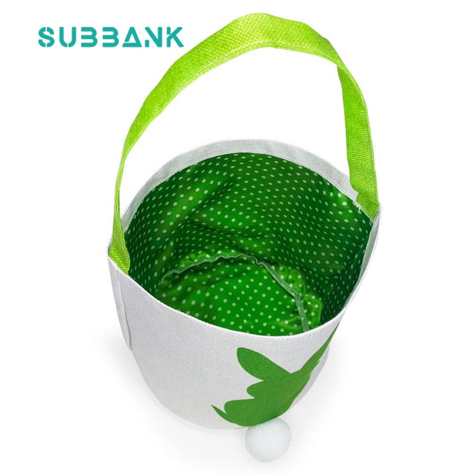 Subbank Sublimation Blank Easter Bunny Basket Linen Gift Bag with ...