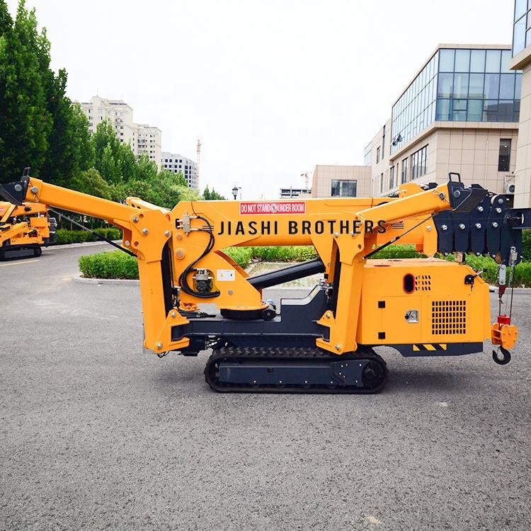 Mini 3 Ton Compact Crawler Spider Crane Extendable Outriggers for Urban ...