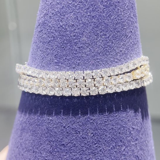 Fine Jewelry Simple Claw Set Round Cut Lab Grown Diamond Tennis ...