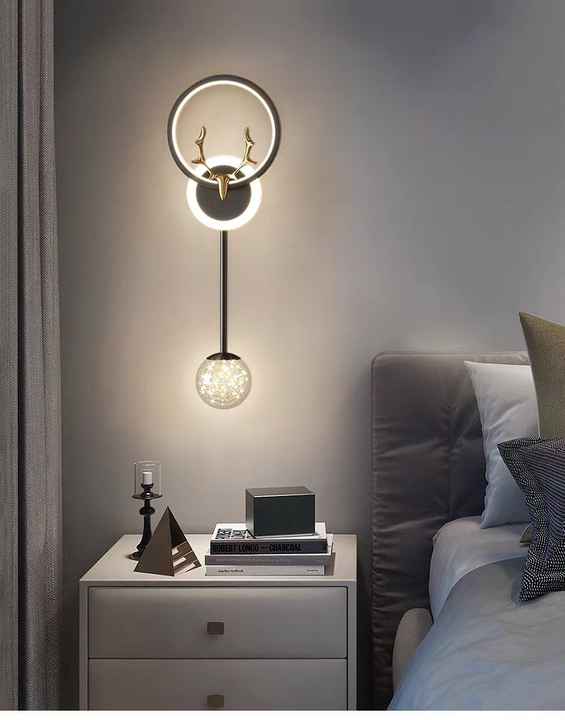 Modern Nordic Style LED Wall Lamp Luxury Simple Iron Body with E26 Base ...