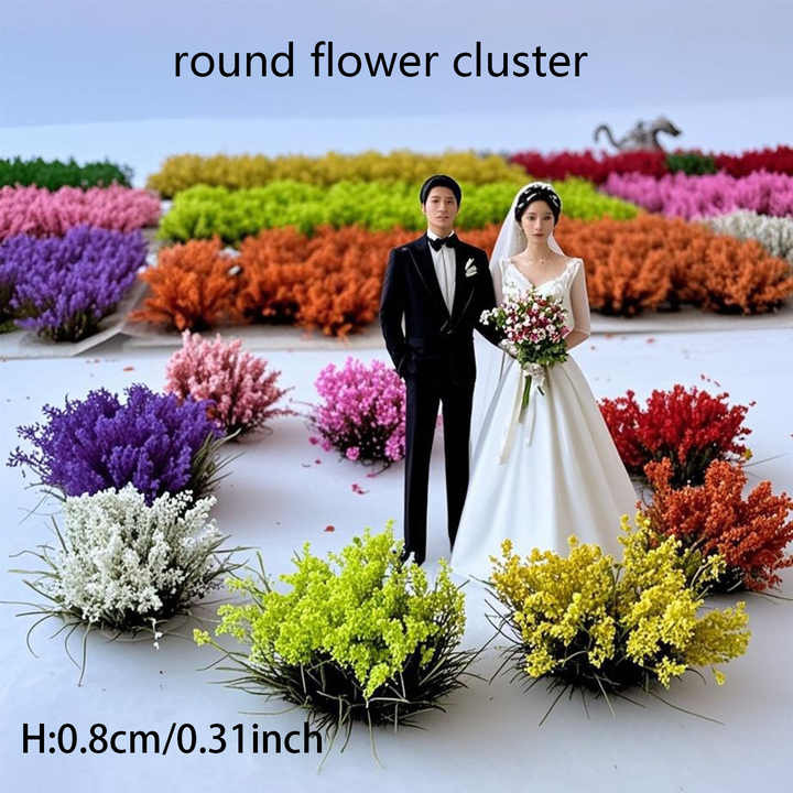 8mm 32 Mini Round Flower Cluster Pot Landscaping Small Ornament Rockery ...