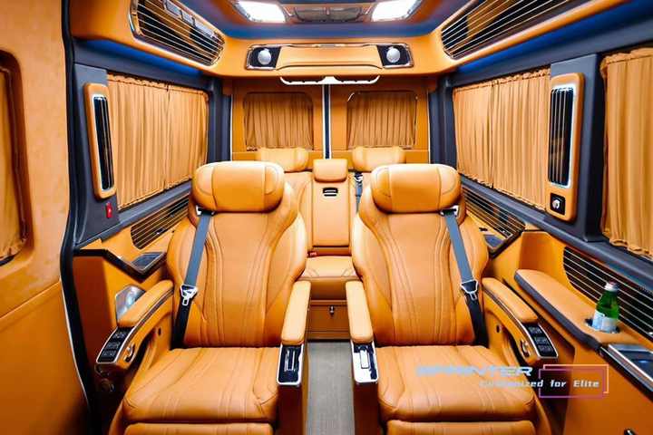 VIP Mercedes Sprinter Van Full Interior Walls Upgrade Gasoline ...