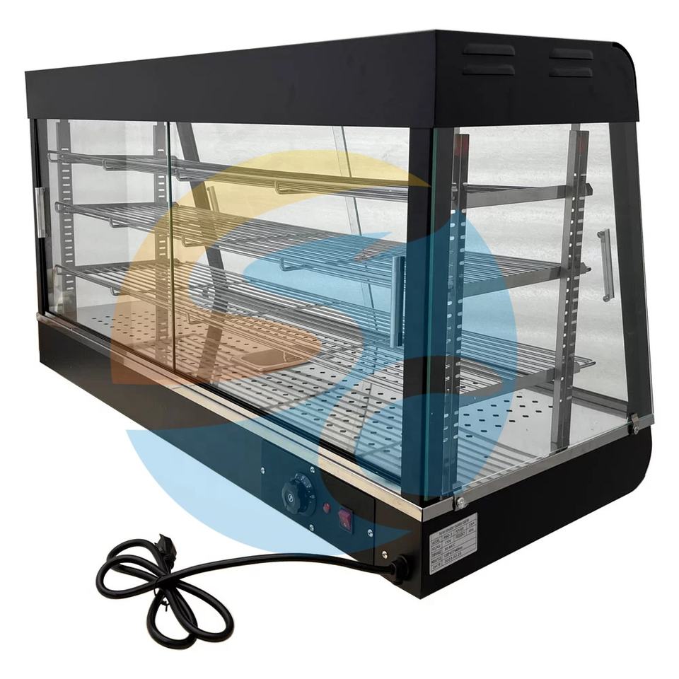 Commercial Food Warmer Display showcase with Glass Cover Electric ...