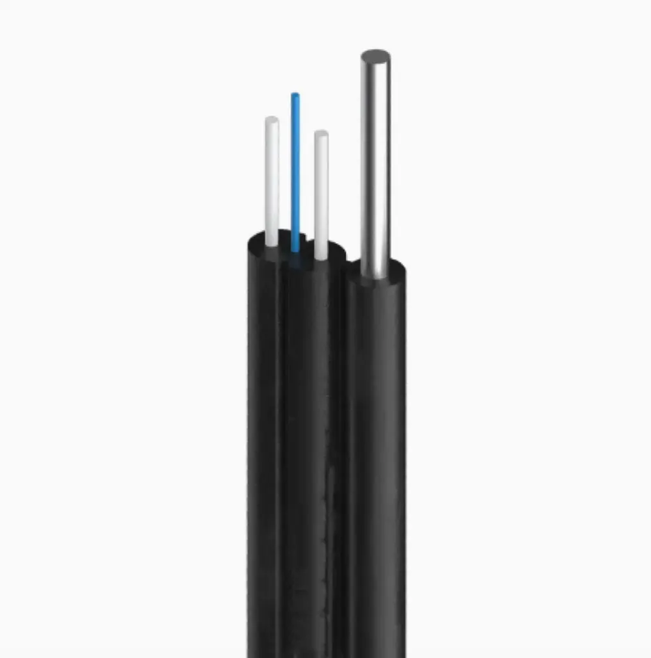 Customizable Indoor / Outdoor FTTH Fiber Optic Drop Cable 2 - 24 Cores ...