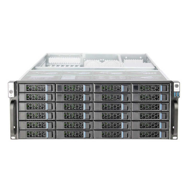 24-Bay Rackmount Server Cabinet with USB Ports & 19" Chassis