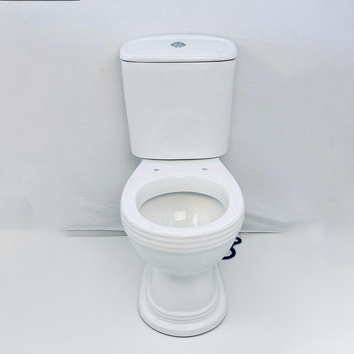 Modern White Bathroom Commode Set Dual-Flush Ceramic Toilet Bowl Sink ...