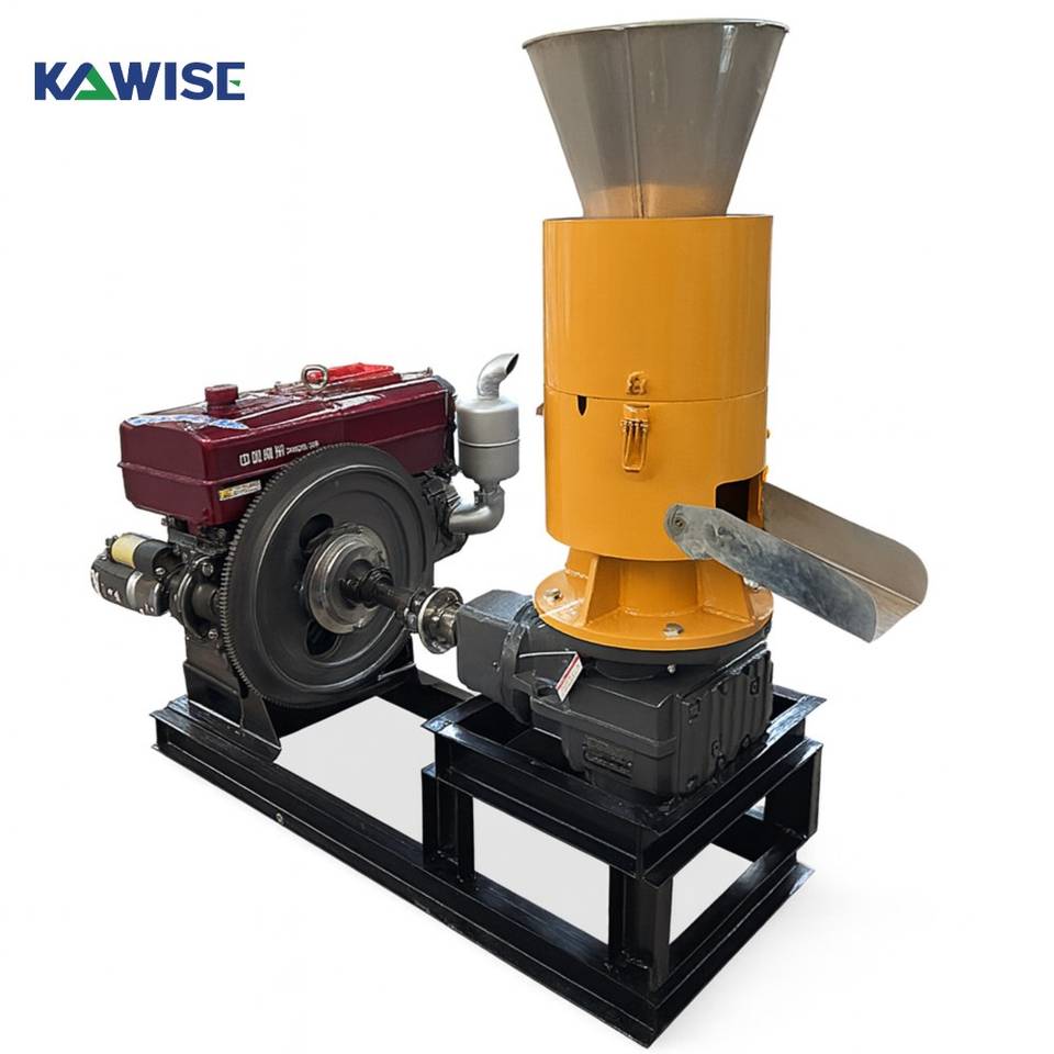 Diesel Powered Biomass Pellet Machine for Wood Sawdust Rice Husk Straw ...