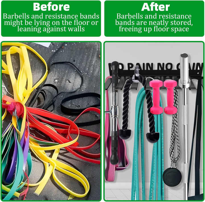 Heavy Duty Metal Storage Racks Gear Barbells Resistance Bands Jump ...