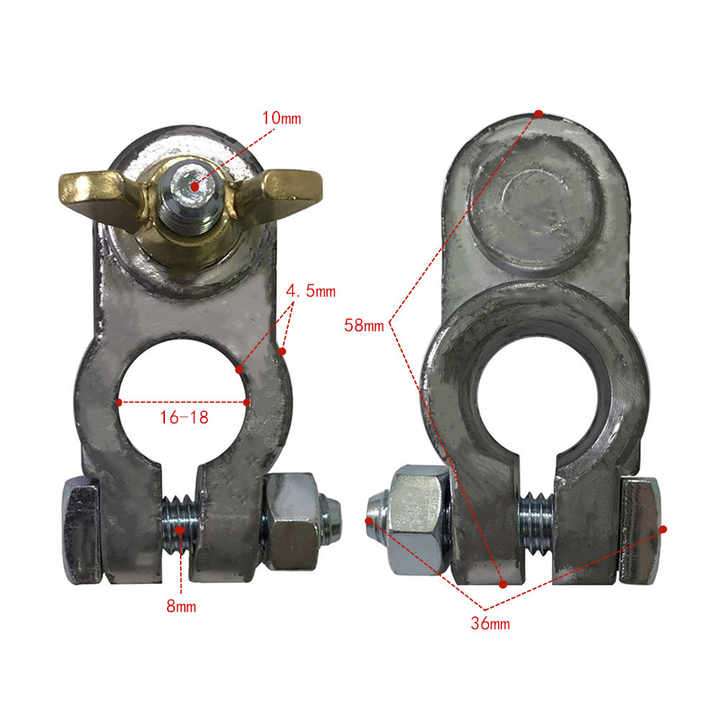 Trucks Negative Positive Battery Terminal Clamp Connector Butterfly ...